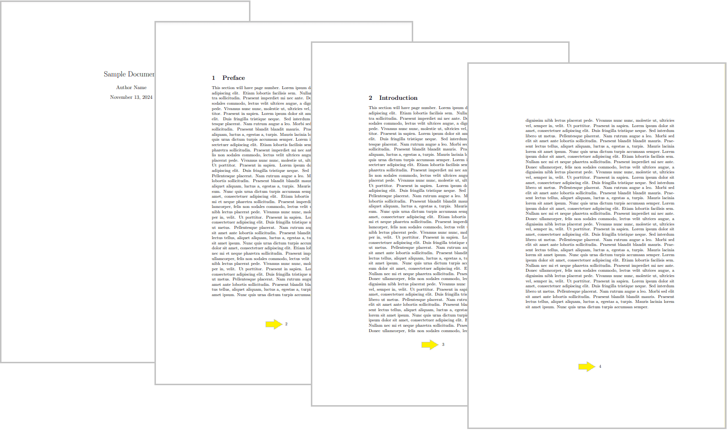 Page Numbering - TexReady Documentation