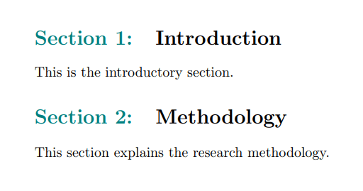 Document Sectioning - TexReady Documentation